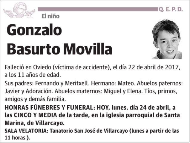 GONZALO BASURTO MOVILLA | Esquela Necrológica | El Correo