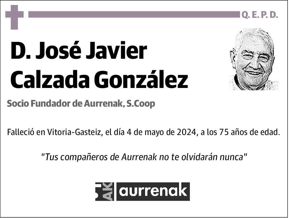 José Javier Calzada González | Esquela | El Correo