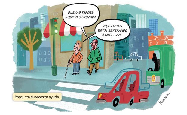 Guía para interactuar con las personas ciegas | El Correo