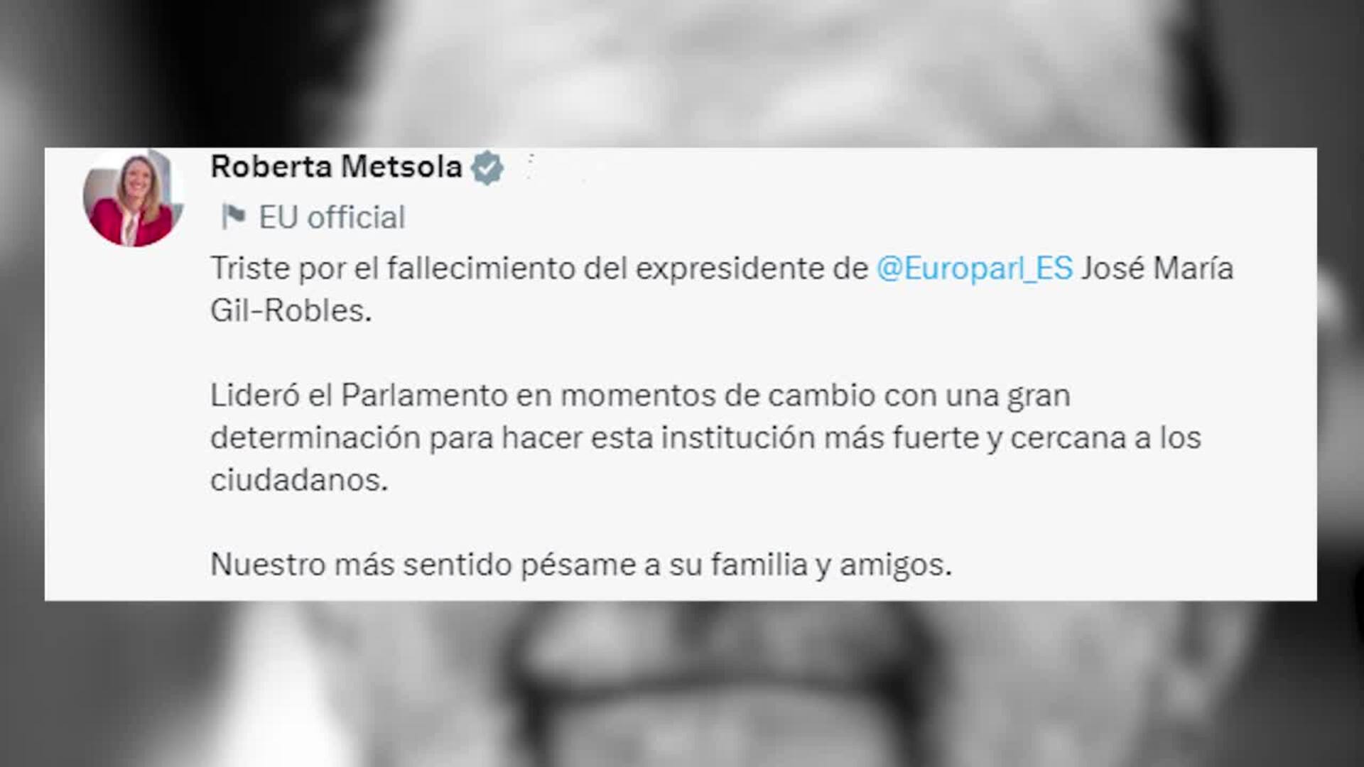 Muere José María Gil-Robles, expresidente del Parlamento Europeo, a los ...